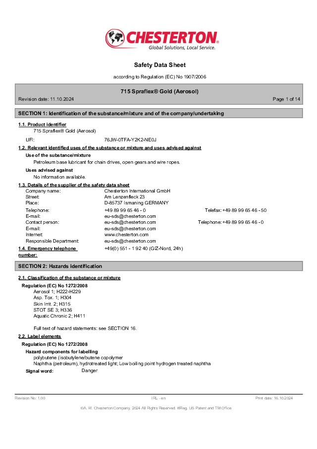 Product Literature Search | Chesterton