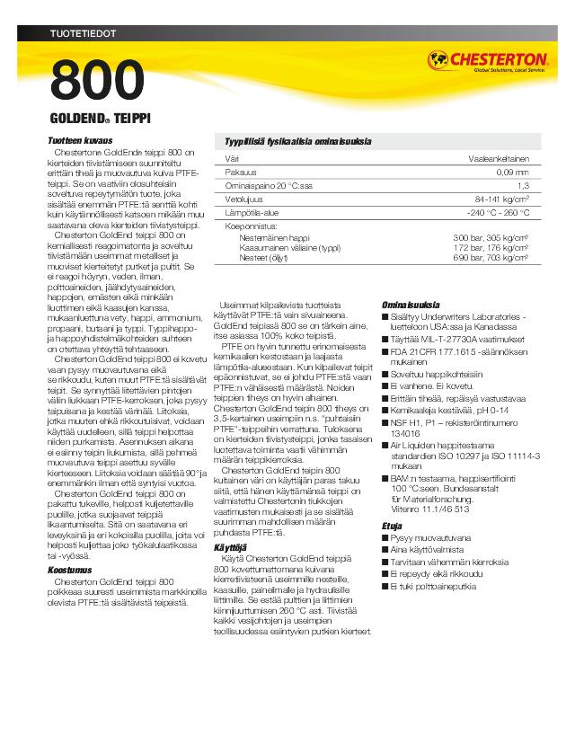 Product Literature Search | Chesterton