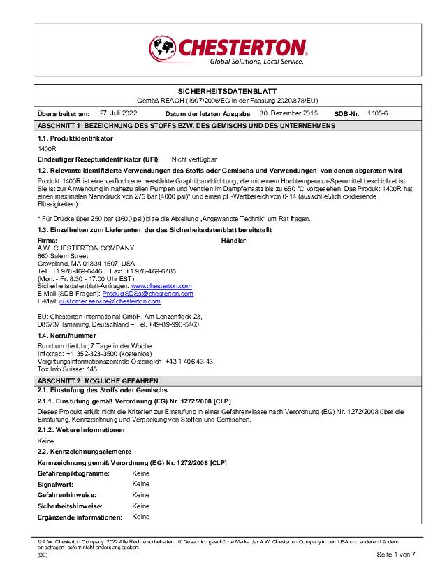 Product Literature Search | Chesterton