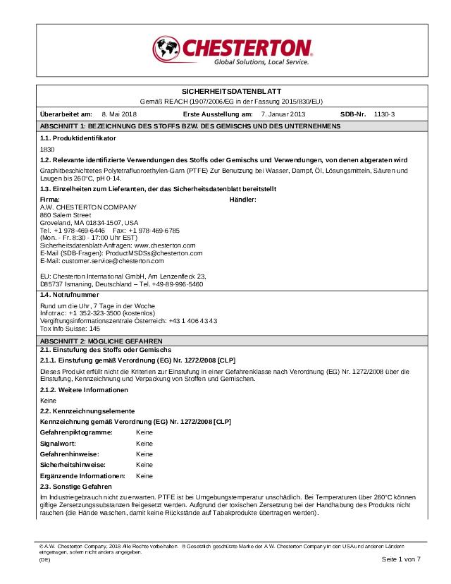 Product Literature Search | Chesterton