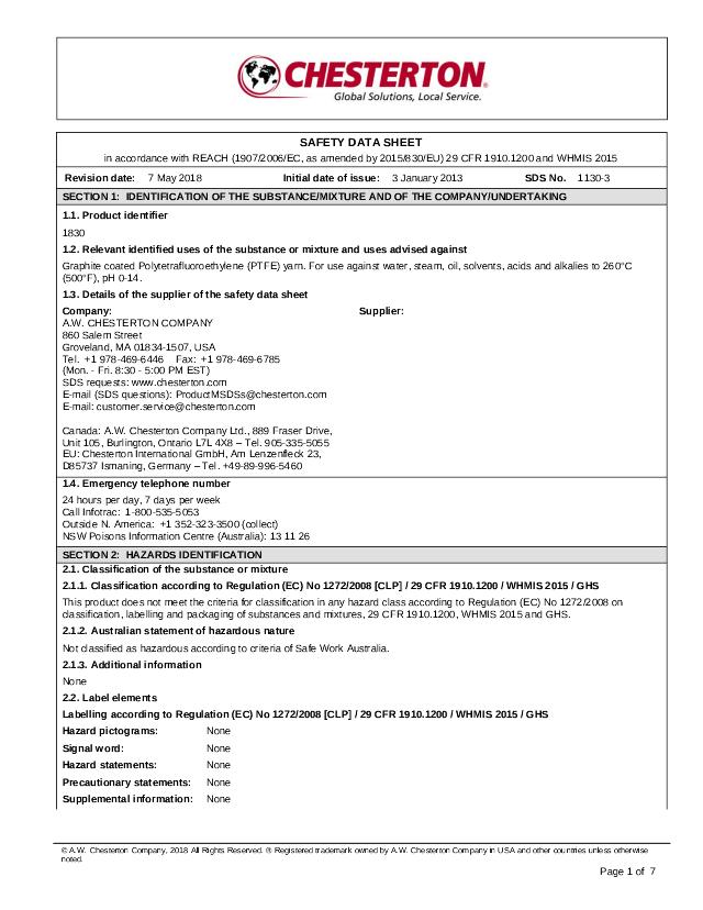 Product Literature Search | Chesterton