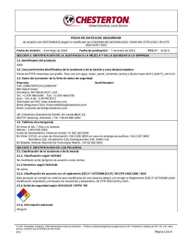 Product Literature Search | Chesterton
