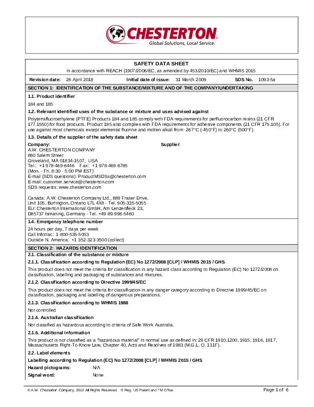 Product Literature Search | Chesterton