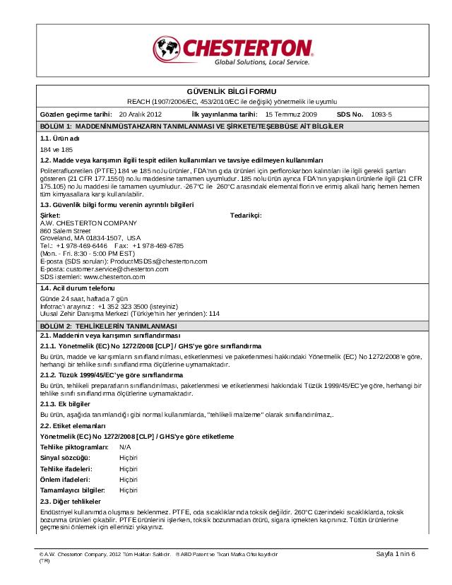 Product Literature Search | Chesterton