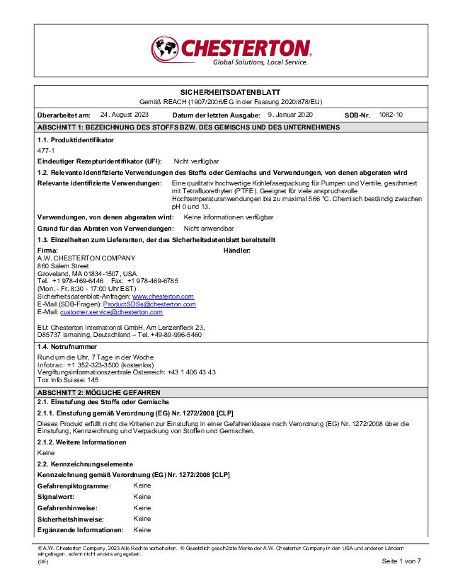 Product Literature Search | Chesterton